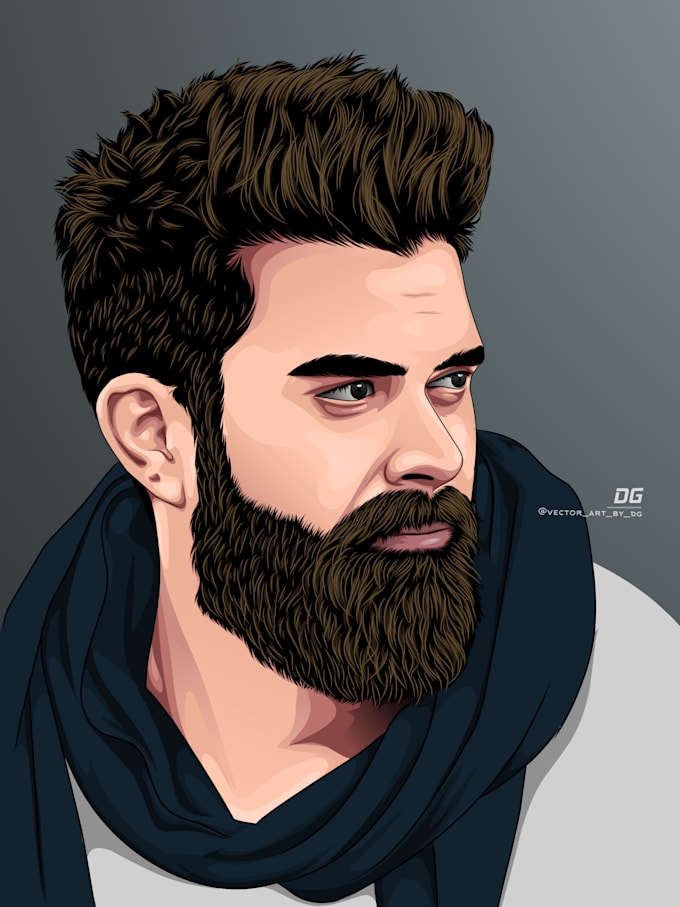 Turn your photo into realistic vector illustration by Dipaligami | Fiverr