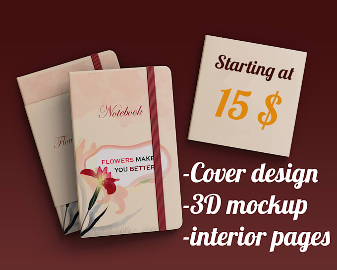 Design your book cover and notebook interior pages by Yea_graphics | Fiverr
