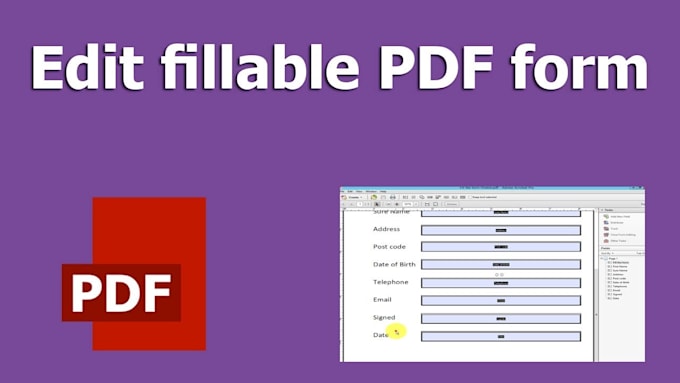 Make fillable pdf form or design your pdf form by Speedcreator100 | Fiverr