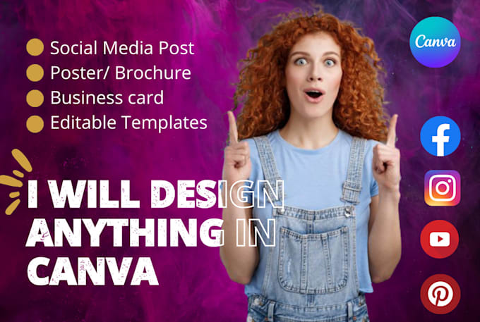 Design professional editable canva templates by Mayafahadzia | Fiverr