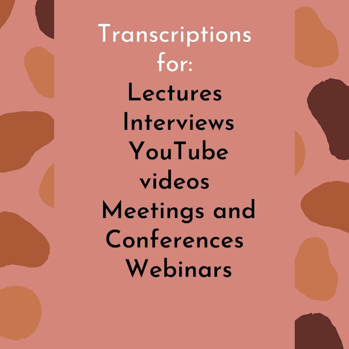 Transcriptions for any english audio you need by Brahmjotkaur | Fiverr