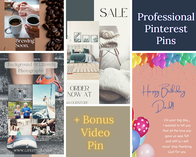 Design professional pinterest pins by Safooraamjad | Fiverr