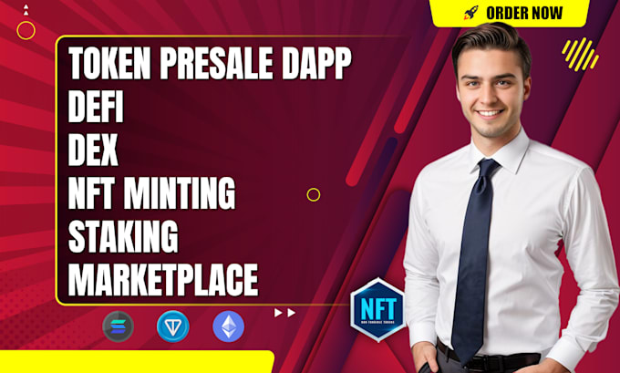 Create token presale dapp, defi, dex, uniswap, nft minting, staking, marketplace by Savadvp4 ...