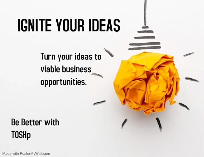 Help you ignite your ideas to business opportunities by Paul_tosh | Fiverr