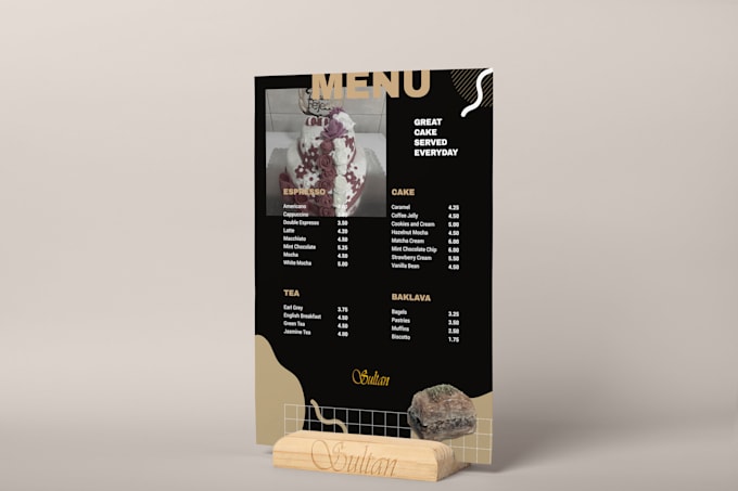 Create a decent restaurant menu design, digital menu by Sgraffix | Fiverr