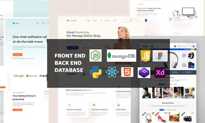 Develop frontend website with node, express, mongodb and react js by ...