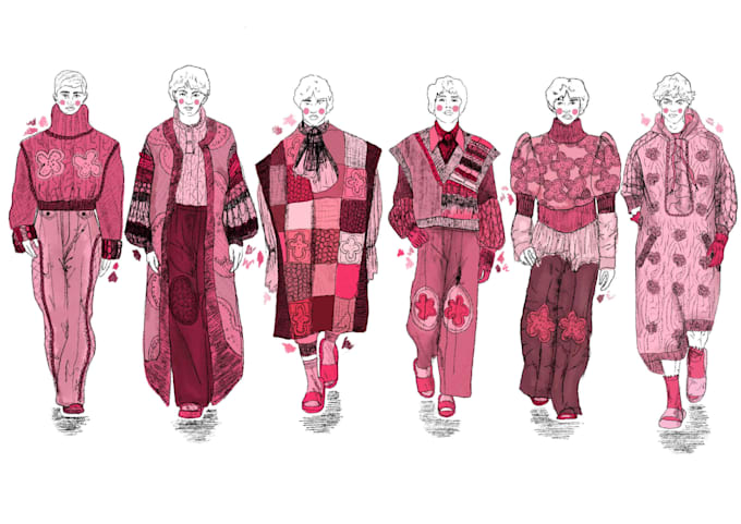 Illustrate a fashion collection line up by Katieellams | Fiverr