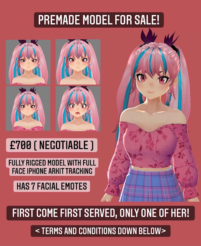 Be selling a vtuber model by Imjustkaysie | Fiverr