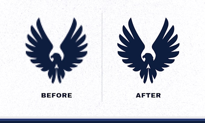 Vectorize your low resolution logo by Theartfuldennis | Fiverr