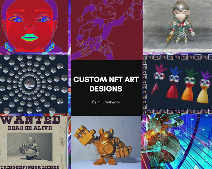 Create customised nft designs for you by Nilumotwani | Fiverr