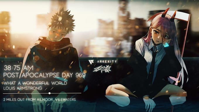 Design an anime gfx with any character of your choice by Dark3xity | Fiverr