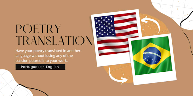 Write or translate a poem to english or portuguese by Lunaribeiro | Fiverr