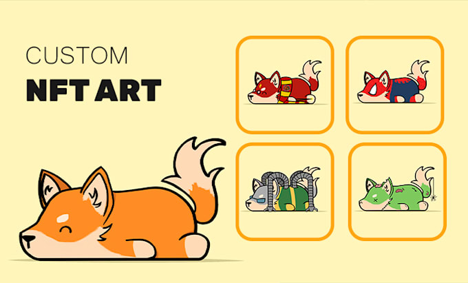 Draw custom nft cartoon character with traits by Daniql | Fiverr