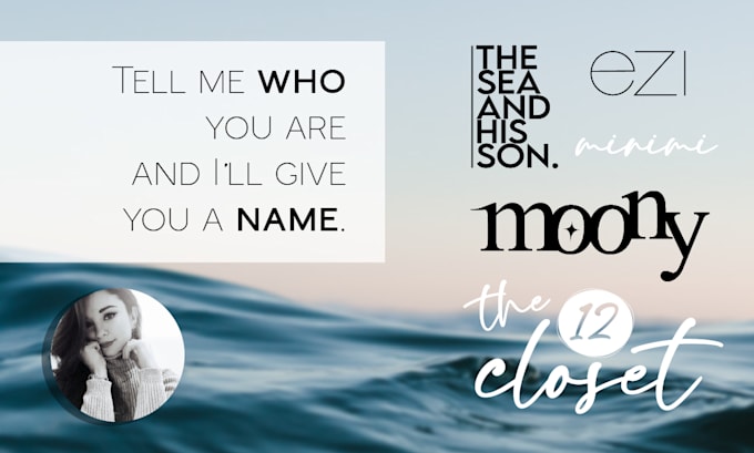 Invent a name and a minimal logo based on your story by Serenacalogero ...