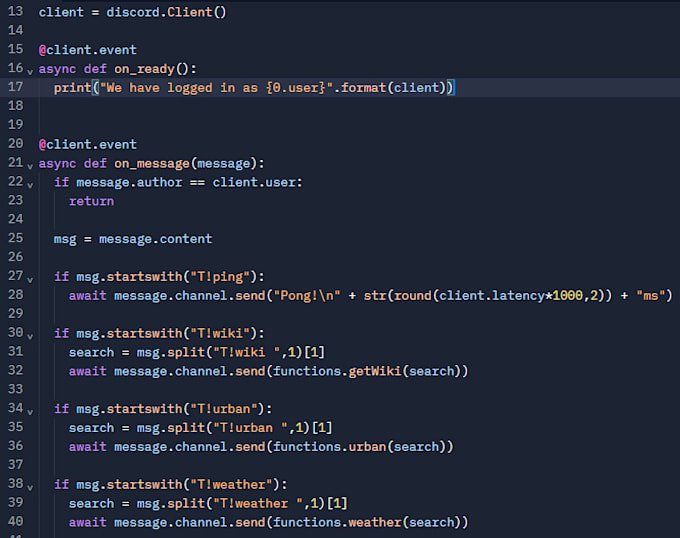 Create a simple discord bot by Itigerr1 | Fiverr