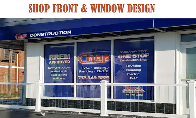 Design modern shop front window graphic design and signage by ...