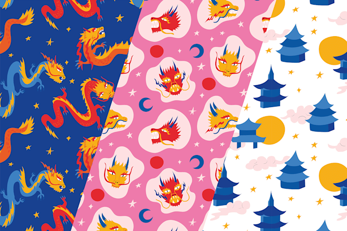 Create cute seamless patterns with animals and objects by Felizabeth ...