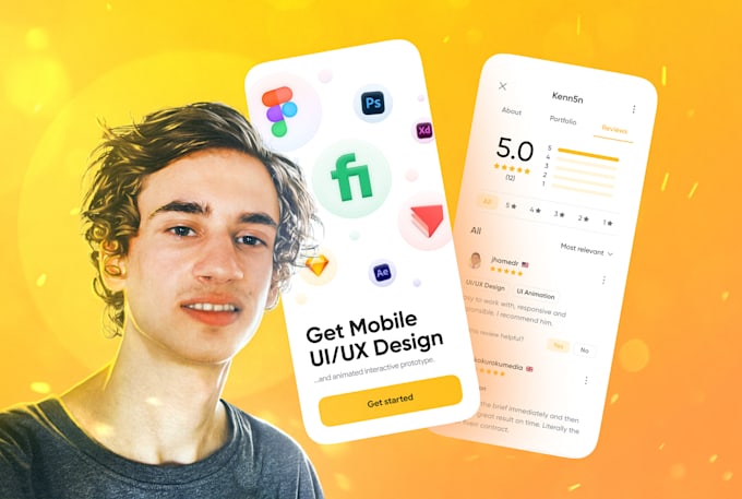 Design an animated mobile app ui ux by Kenn5n | Fiverr