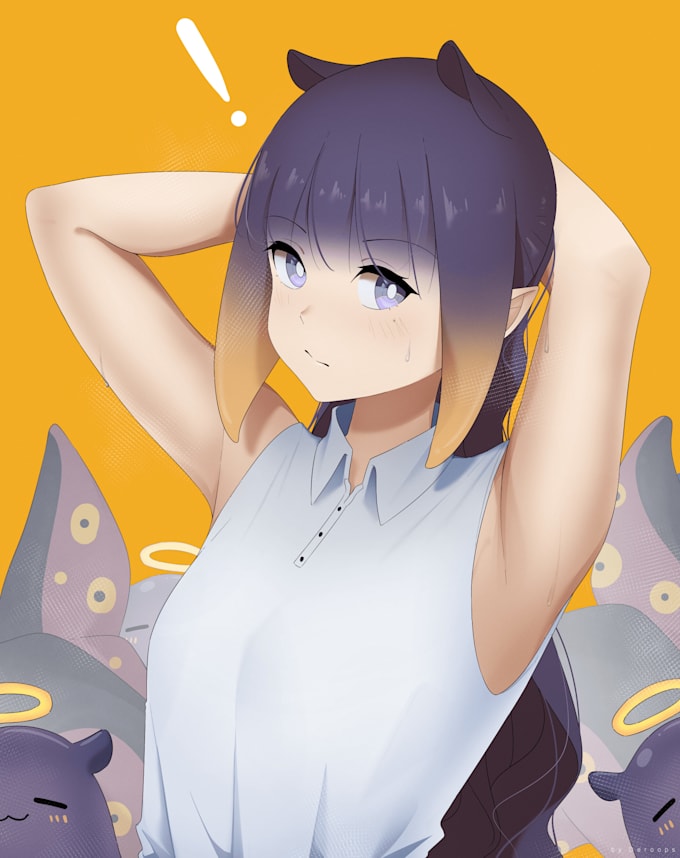 Draw detailed anime illustration by Rifki_deroops | Fiverr