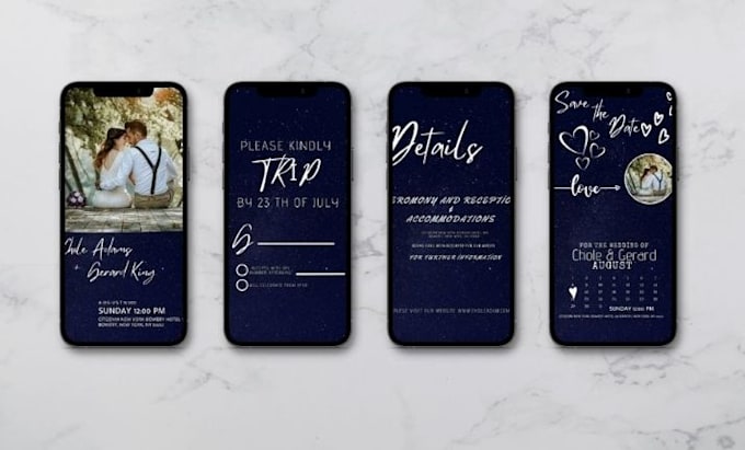 Digital wedding board design by Seaclassicd | Fiverr