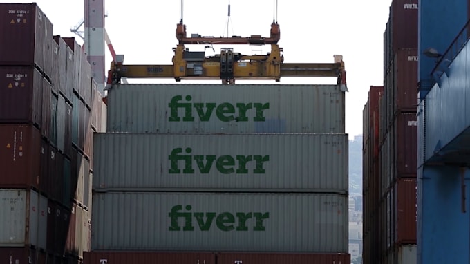 Make logistics video ads for your logo combines with truck office ...