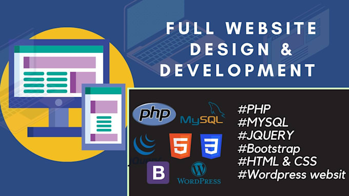 Be your full stack web developer, and developed frontend and backend ...