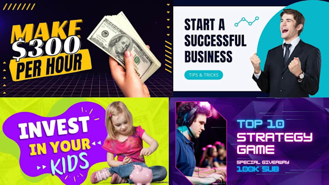 Design attractive youtube thumbnail and social media ads by Creator ...