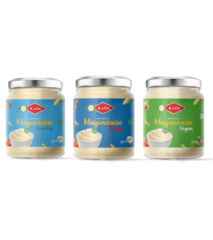 Design a modern food product packaging label with 3d image by Emaha02 ...