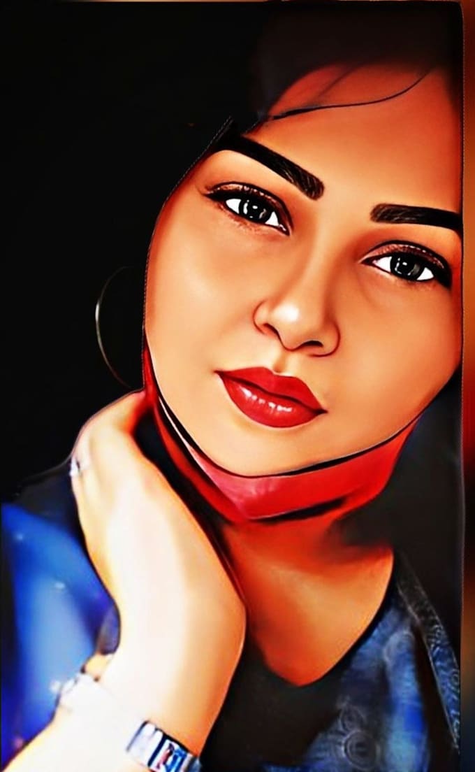 Draw your simple image to realistic cartoon portrait by Itsjessica_here ...