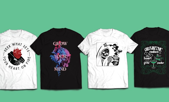 Create a unique illustrated merch design by Olvtreedesign | Fiverr
