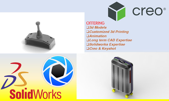 Be your personal cad expert for modeling in creo, solidworks by Zain ...