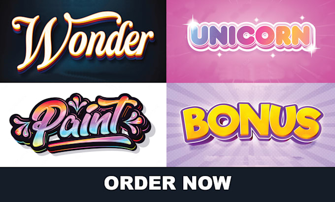 Design custom hand draw 3d 70s vintage typography, font, retro, script ...