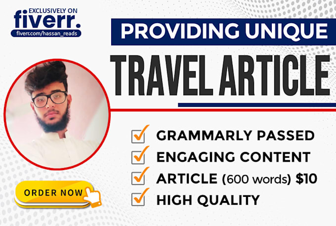 Write an engaging unique travel article and post for your travel blog ...