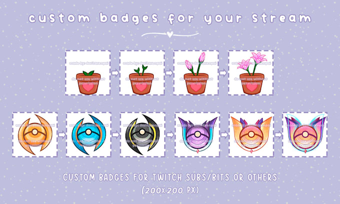 Draw badges for your stream by Doritasenpai | Fiverr