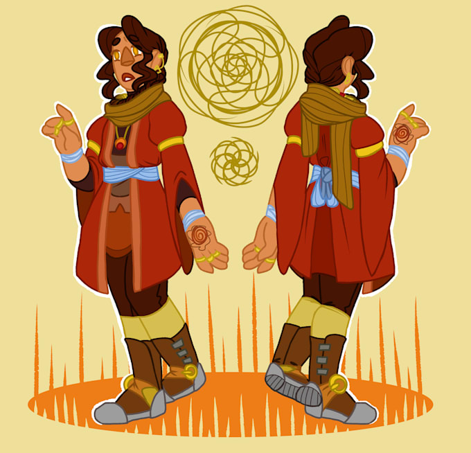 Design an original character and draw their reference sheet by ...