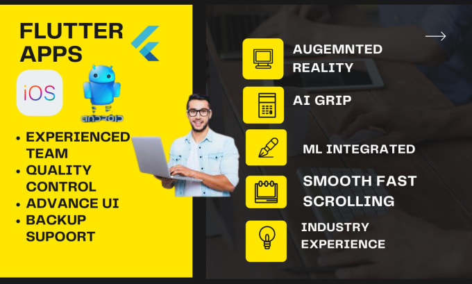 Build ios and android mobile apps using flutter flutter mobile app development by Irfann_khan ...