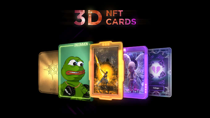 Create unique really 3d animated nft card, trading cards by ...