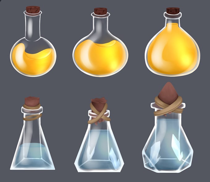 Draw 2d props items and badges for your game or animation by Mctrotter ...