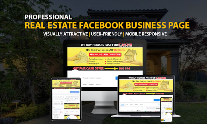 Professionally build and setup real estate facebook page by Real_estate ...