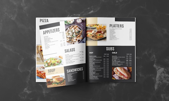 Do modern and impressive restaurant menu design by Wide_graphics | Fiverr