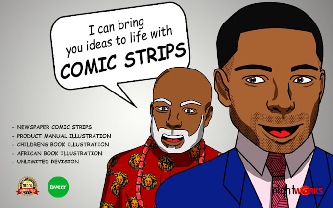 Draw amazing custom comic strips by Eightworks | Fiverr