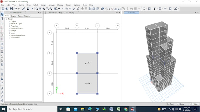 Do design and analysis of structure using etabs by Ubaidullah849 | Fiverr