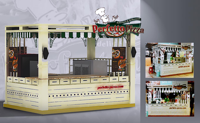 Design kiosk, mini shop, stall with 3d by Dodsmotion | Fiverr