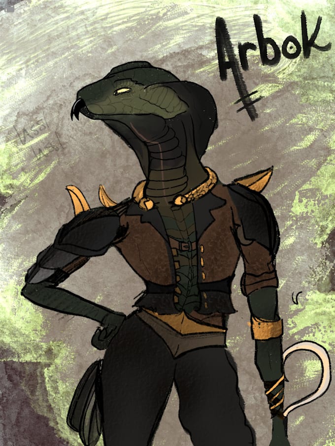 Draw custom dnd character art for you and your friends by Kalimackey ...