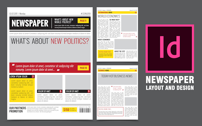 Layout and design newspaper using adobe indesign by Zsarinap | Fiverr