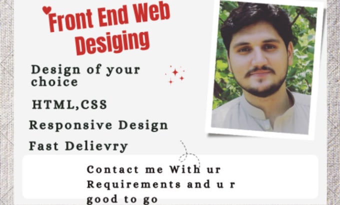Do Front End Web Designing Using Html Css By Shoaib Khan1234 Fiverr