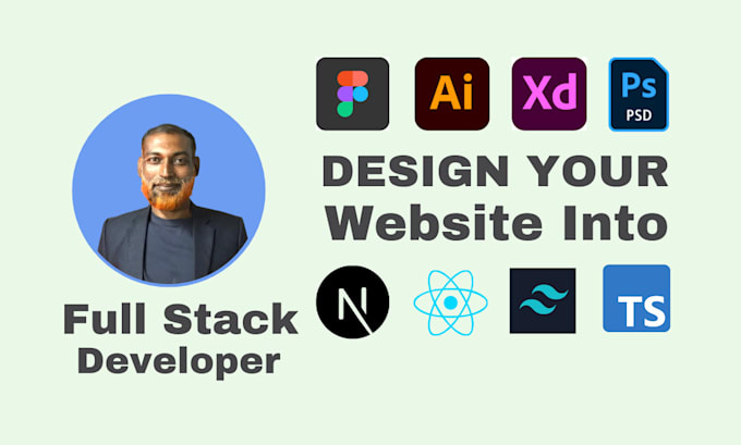Build a modern website using react js, next js, and tailwind css by ...