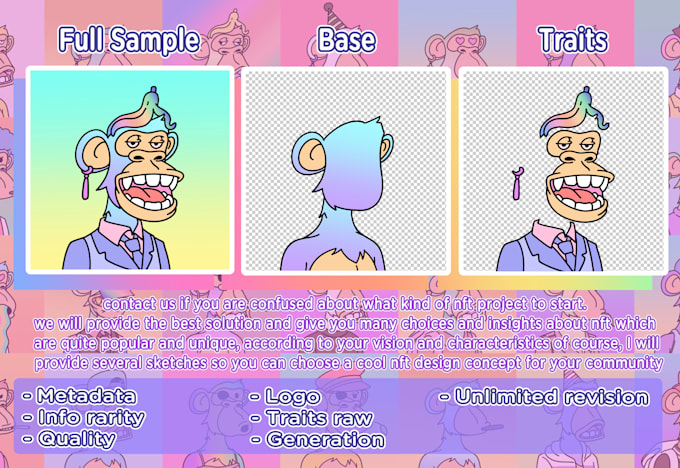 Make professional nft traits and attributes creation by Dwaynart | Fiverr