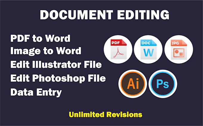 Convert pdf to word, scanned file to word, edit illustrator or ...