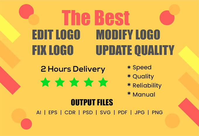 Edit, modify or update your logo in high quality vector file by ...